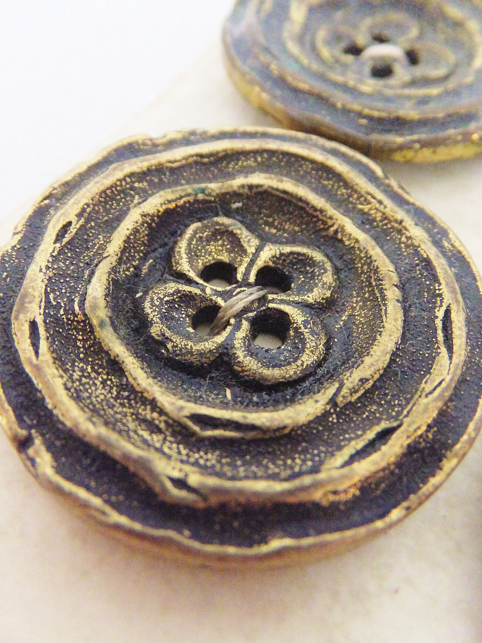 Vintage 1960's Metal Brutalist Buttons 1 3/8 Buttons 1 1/8 Buttons ...