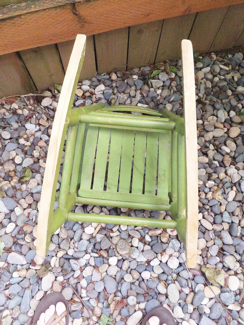 Vintage Green Children's Rocking Chair Nursery Rocking - Etsy