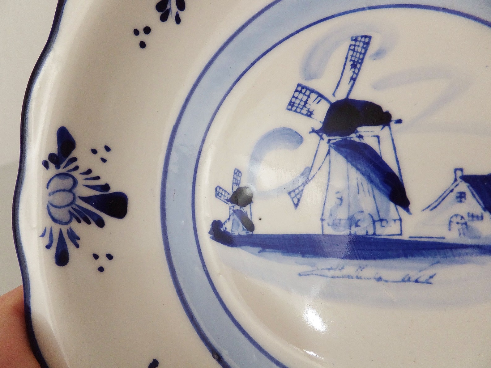 Small Vintage Delft Bowl Delft Dish with Crown Mark Hand | Etsy