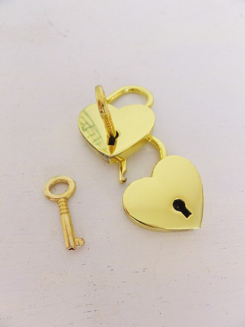 Heart of Gold Padlock Lovers Lock Love Lock Gold Heart Lock - Etsy