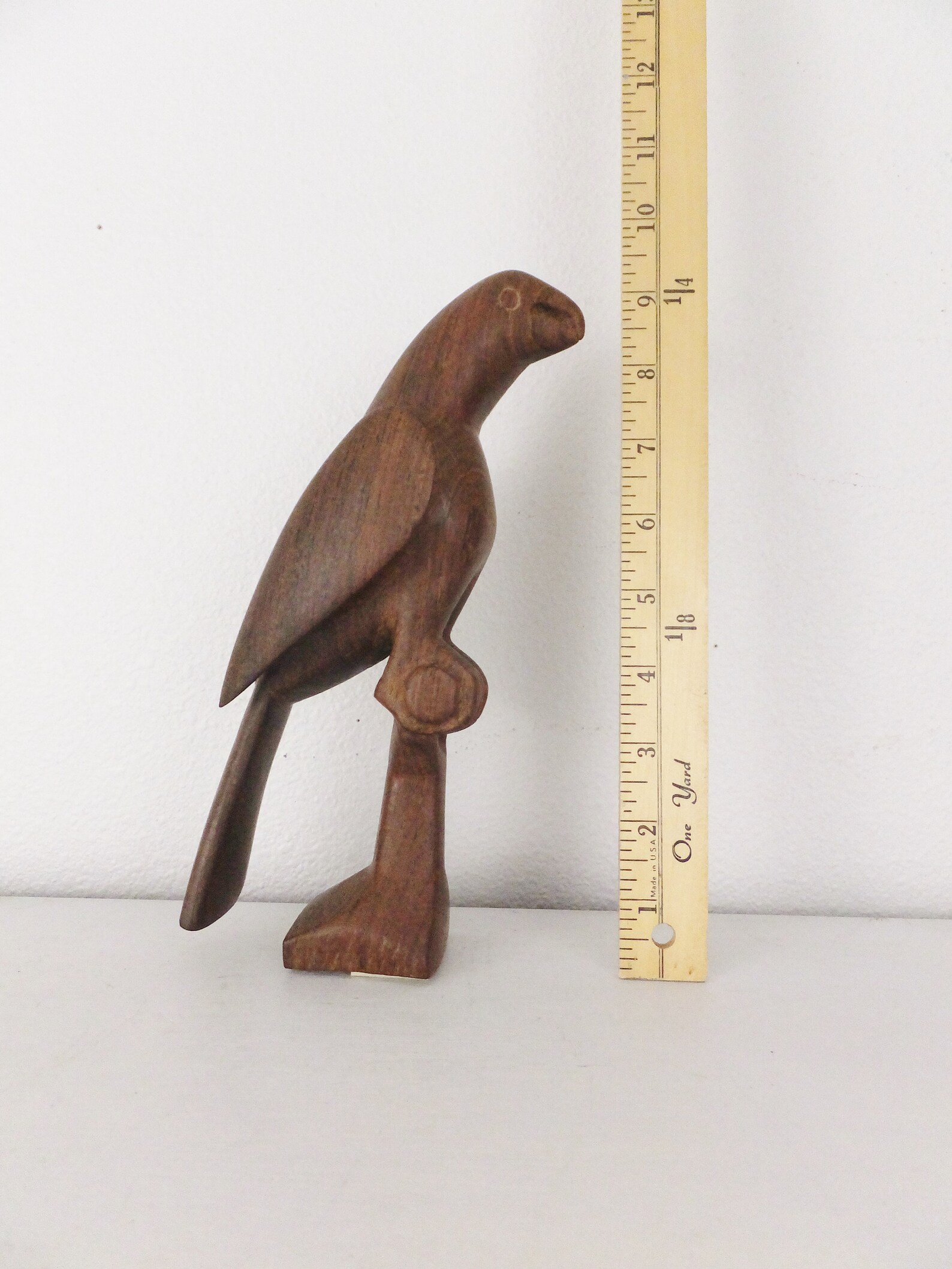 Ironwood Bird Sculpture Hand Carved Wood Parrot Figurine Mid - Etsy