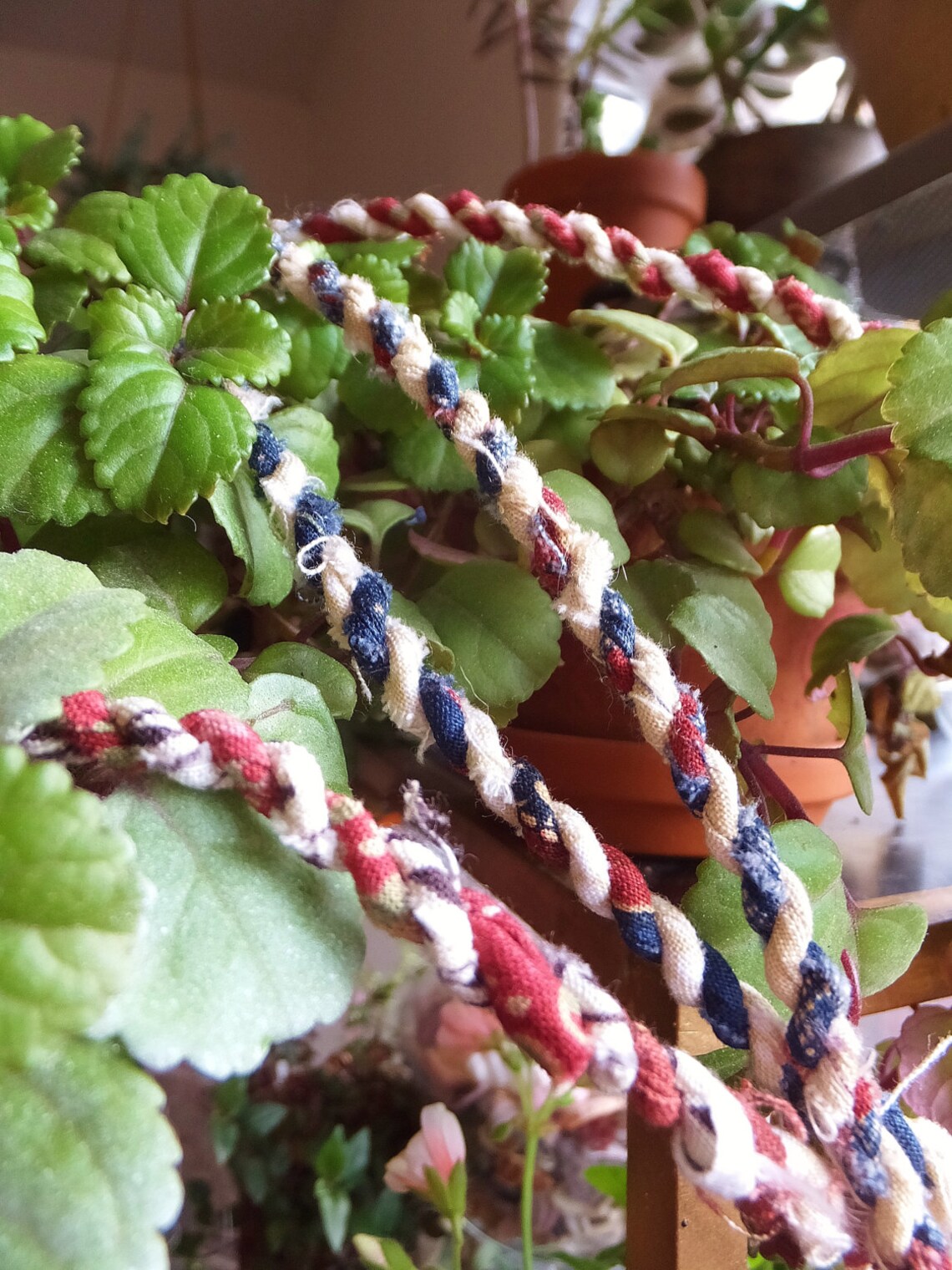 Red White & Blue Rope Garland Rustic Patriotic Fourth of July - Etsy