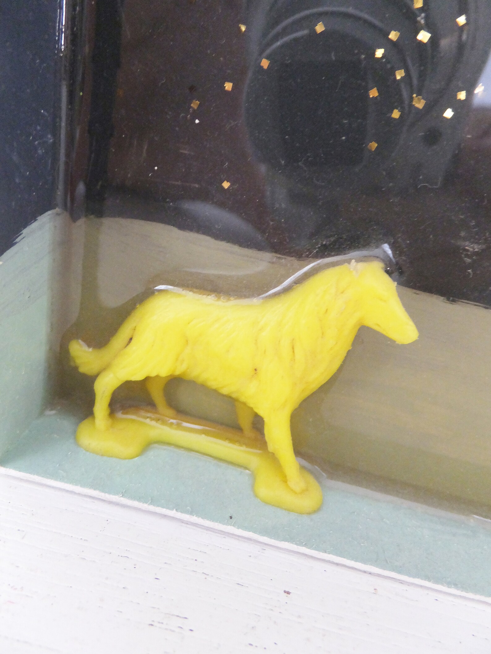 Yellow Dog Diorama Resin Sculpture Mixed Media Sculpture Small | Etsy