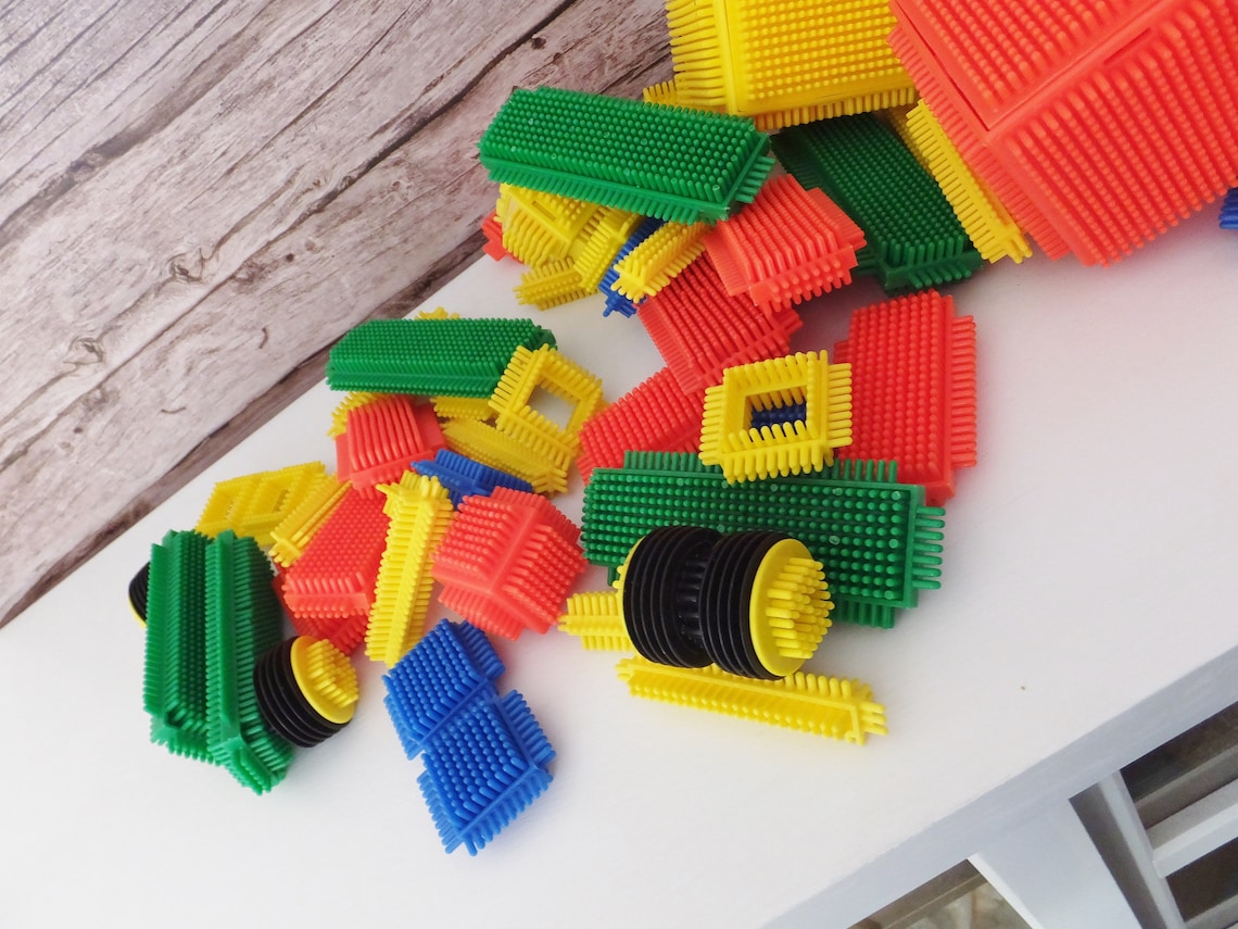 Playskool Bristle Blocks 64 Piece Set Vintage 1970's Toy - Etsy