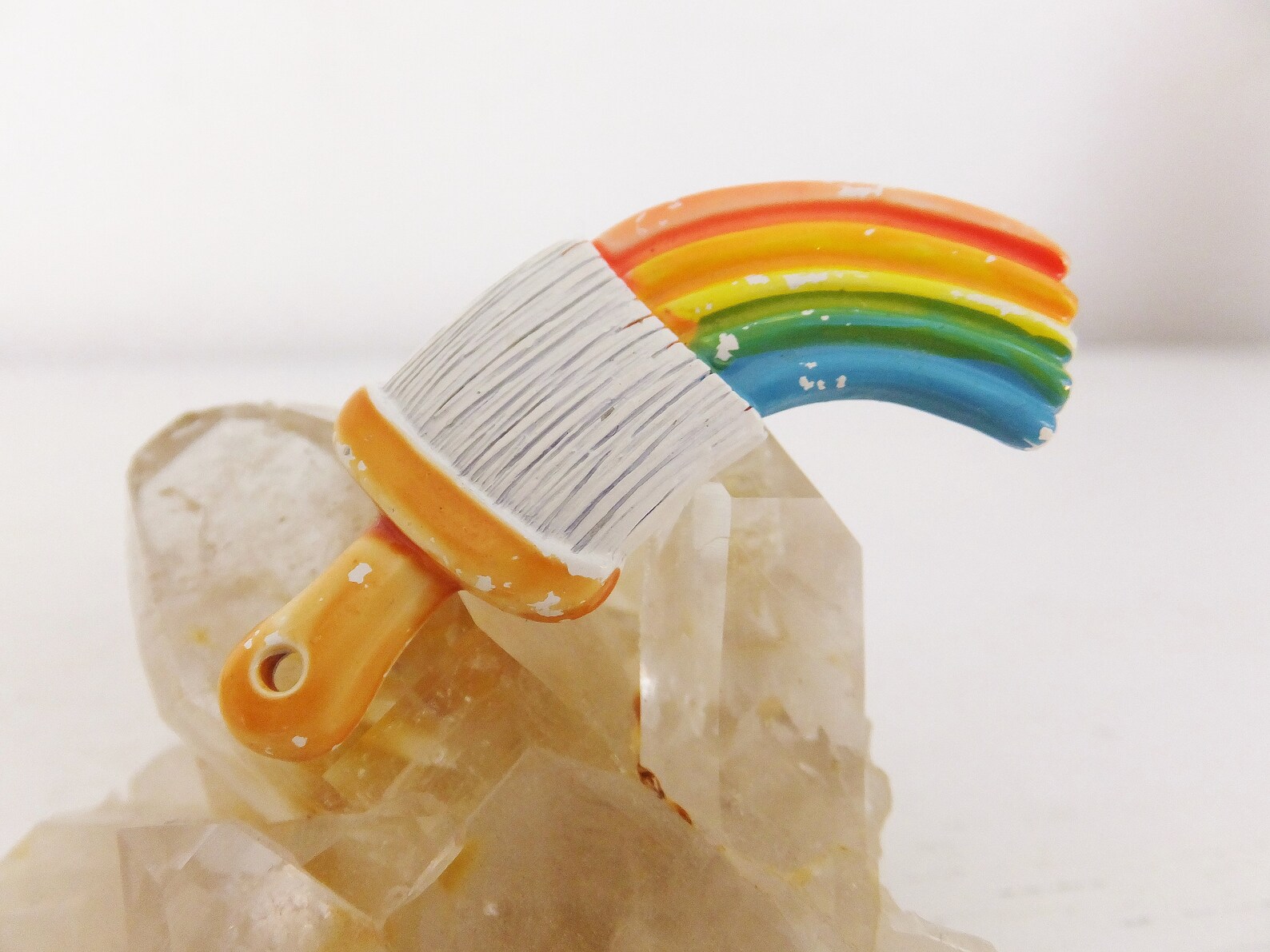 Vintage Rainbow Paintbrush Pin Vintage 1980s Cute Metal Charm - Etsy
