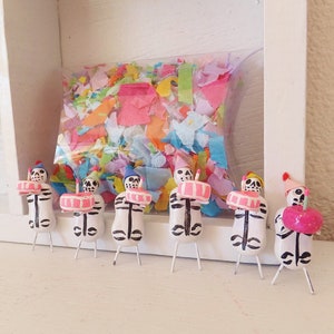 Birthday Mini Dia De Los Muertos Figurine Mexican Inspired Miniature ...