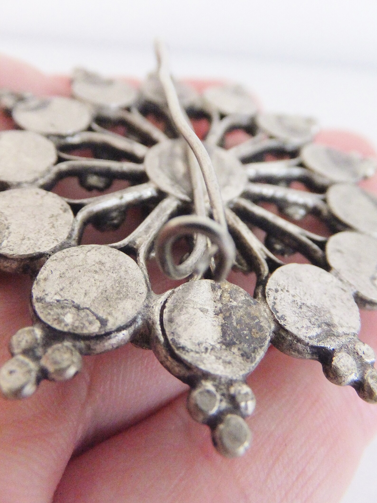 Antique Islamic Brooch in Silver Alloy & Coral Turquoise Round - Etsy