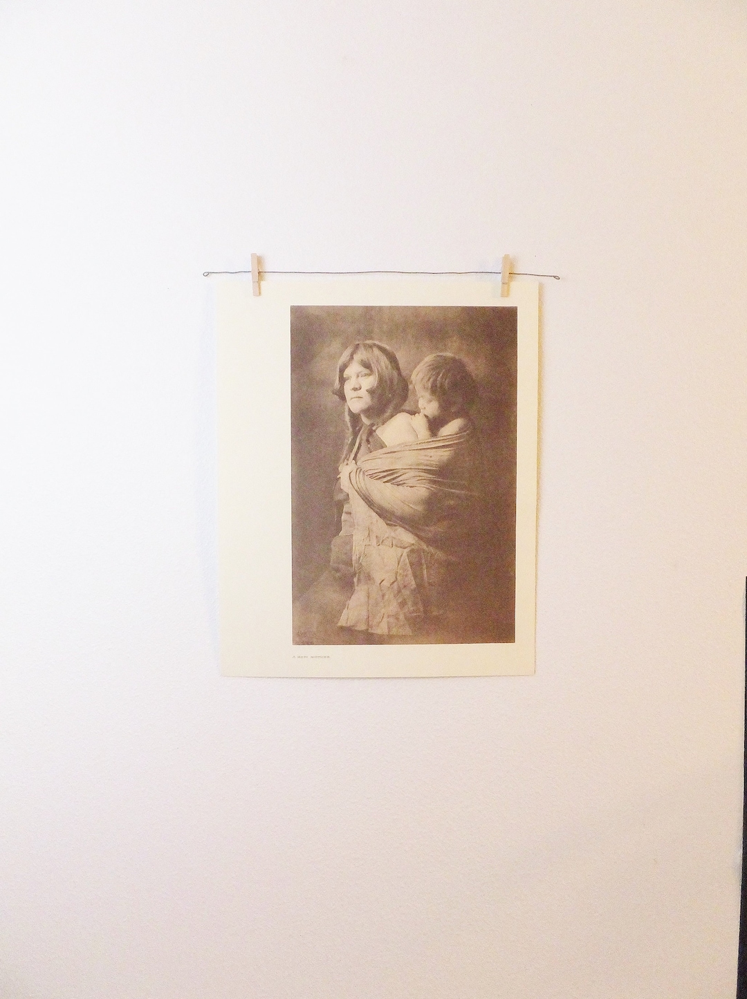 Hopi Mother Vintage Sepia Print Native American Edward S Curtis ...