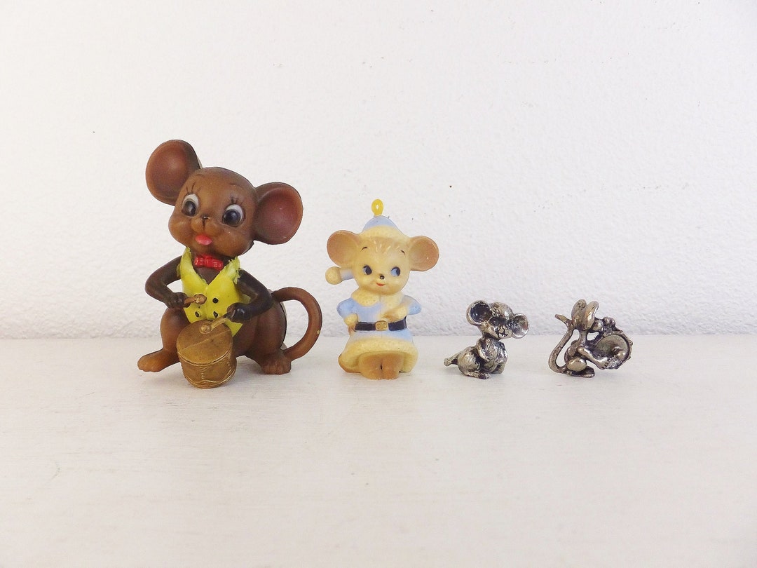 Cute Vintage Mice Figurines Mouse Collection Animal Figurines Miniature ...