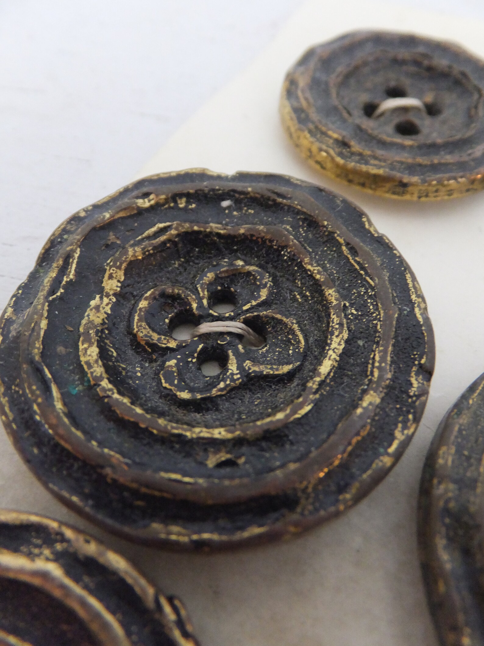 Vintage 1960's Metal Brutalist Buttons 1 3/8 Buttons 1 1/8 Buttons ...