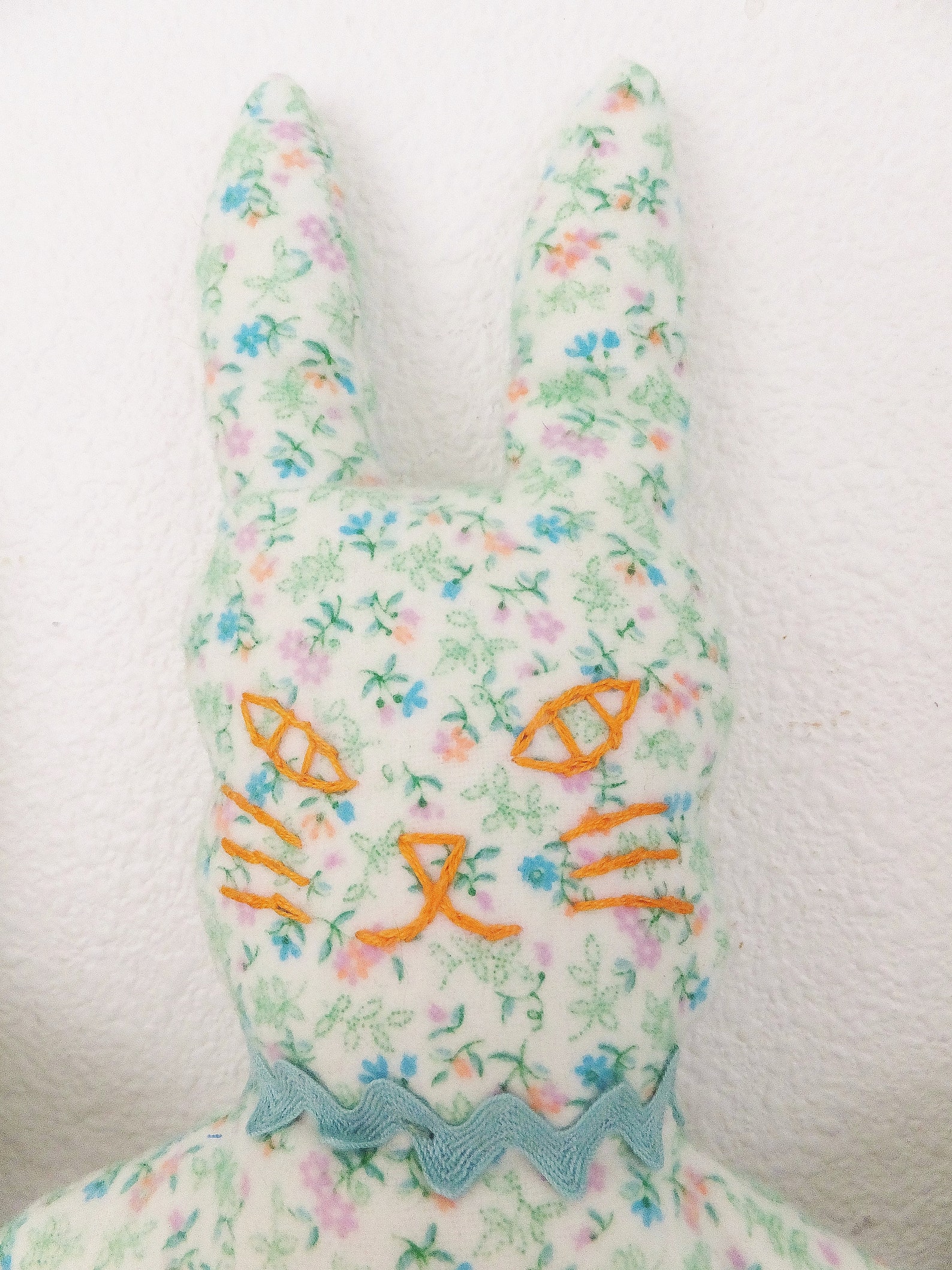 Easter Bunny Nursery Plush Bunny Rabbit Calico Plushie Cottage | Etsy