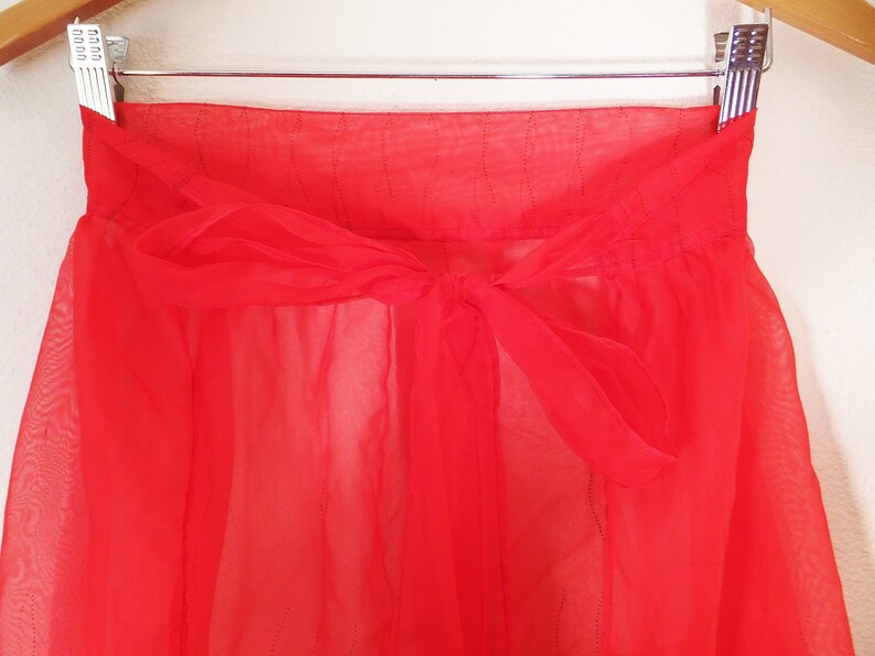 Vintage 1950's Sheer Red Half Apron Christmas Party - Etsy