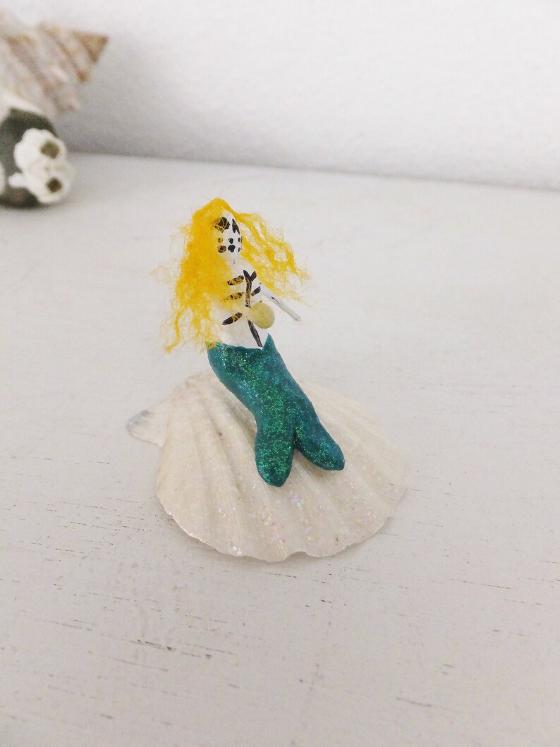 Mini Muerto Mermaid Skeleton Sculpture Dia De Los Muertos - Etsy