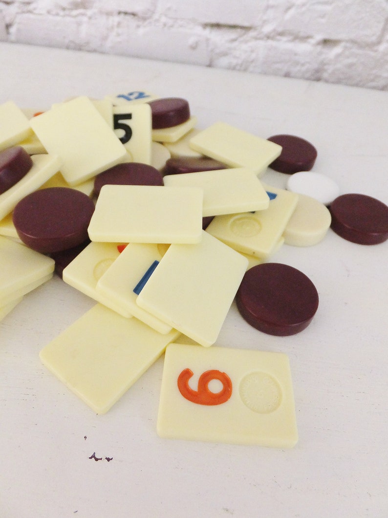 Vintage 1970's Plastic Rummikub Game Pieces Rummy Playing - Etsy