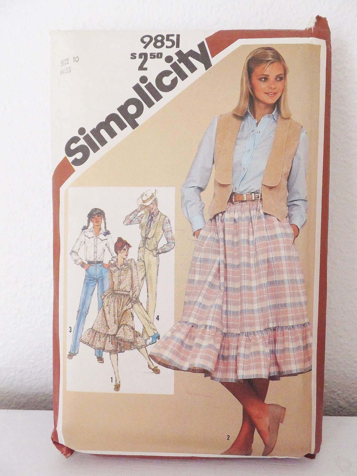 Western Wear Pattern Vintage 1980's 1970's Simplicity - Etsy