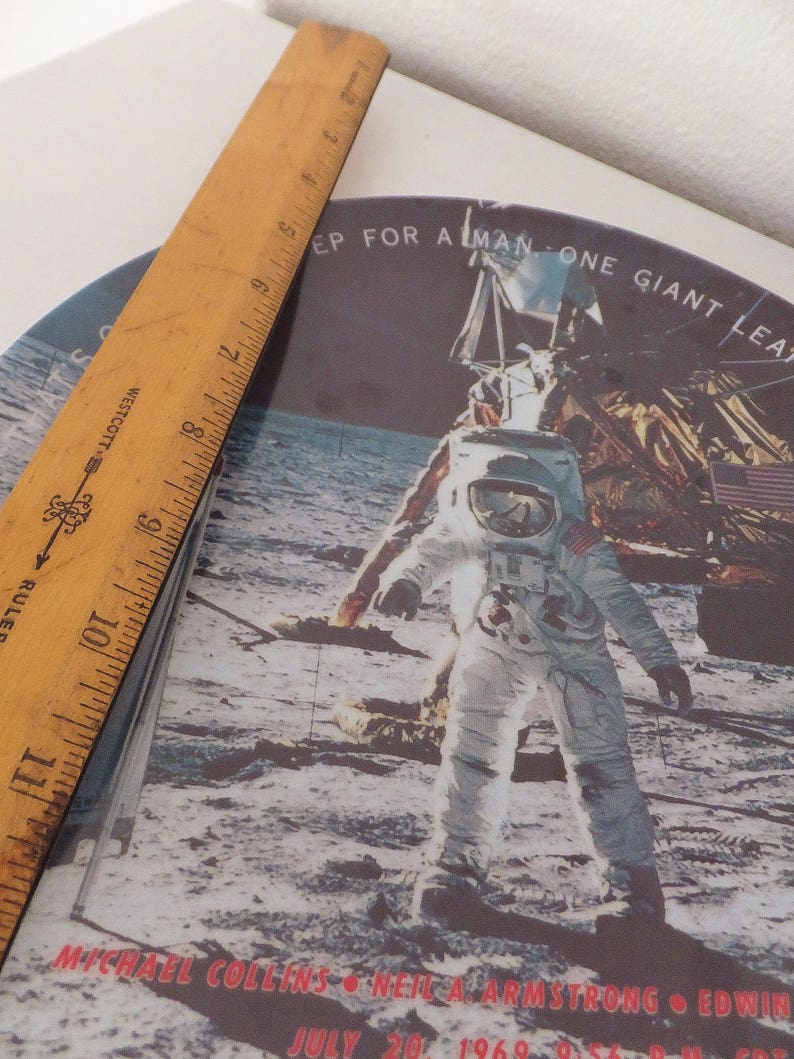 Vintage Moon Landing Souvenir Plate Melamine Plate Apollo Moon | Etsy