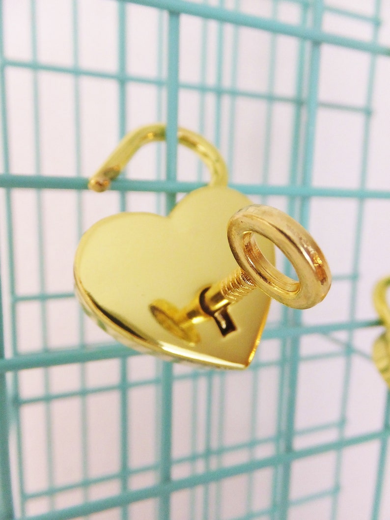 Heart of Gold Padlock Lovers Lock Love Lock Gold Heart Lock - Etsy