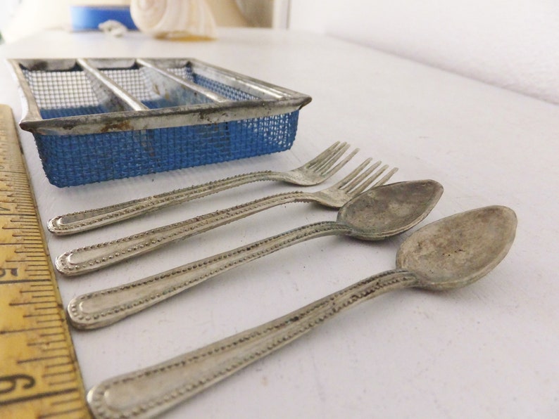 Miniature Doll Utensils With Tray Doll Forks Spoons Set - Etsy