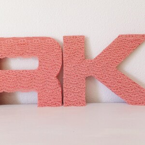 Decorative Pink Letters Bedroom Wall Hanging Monogram Letter P E R K ...