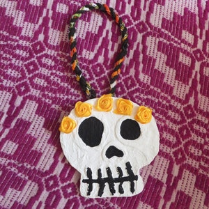 Frida Kahlo Skull Ornament Day of the Dead Skull Ornament Dia De Los ...