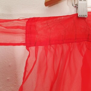 Vintage 1950's Sheer Red Half Apron Christmas Party Holiday Apron Pin ...