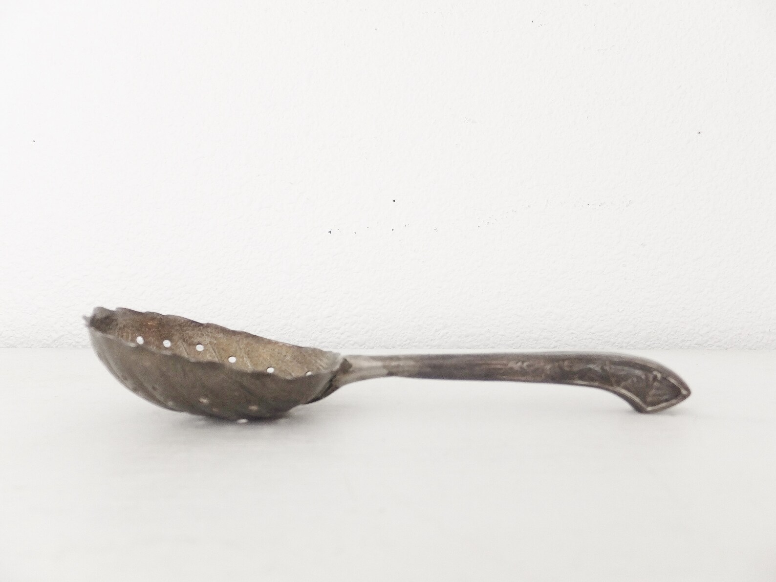 Antique Victorian Sterling Silver Tea Strainer Spoon W/ Leaf - Etsy