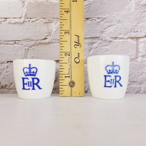 Vintage British Cups Ceramic Shot Glasses Tea Cups EIIR Queen of ...