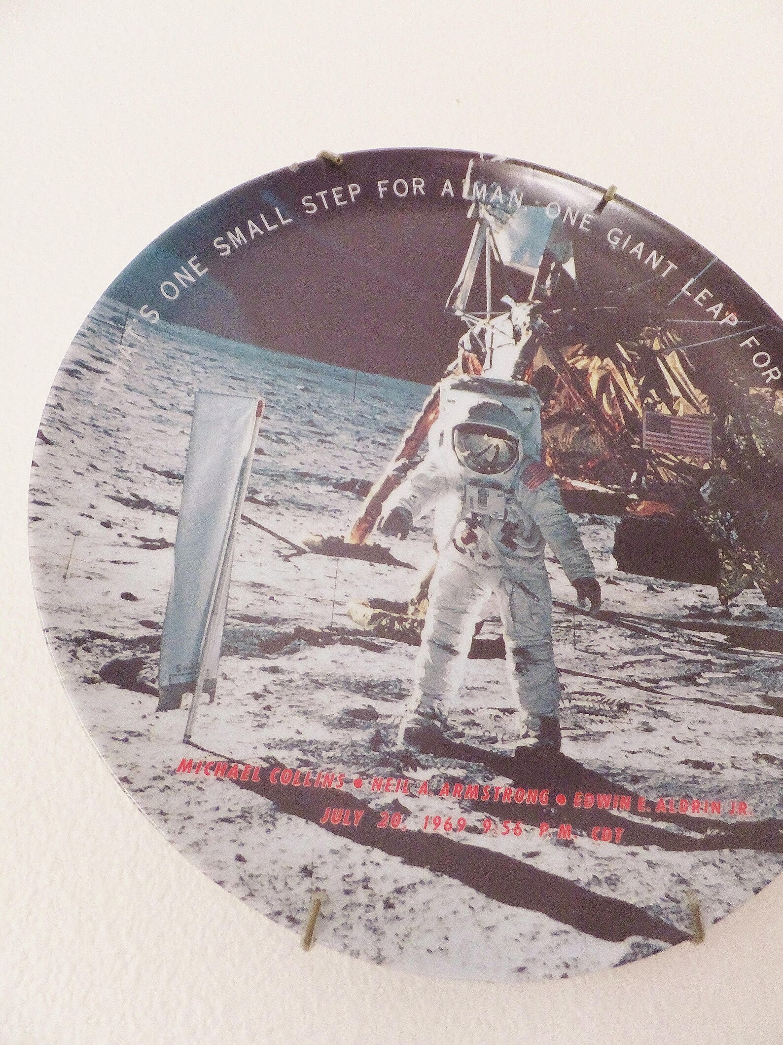 Vintage Moon Landing Souvenir Plate Melamine Plate Apollo Moon | Etsy