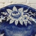 Antique Spongeware Plate Blue & White Floral Plate Hand Painted ...