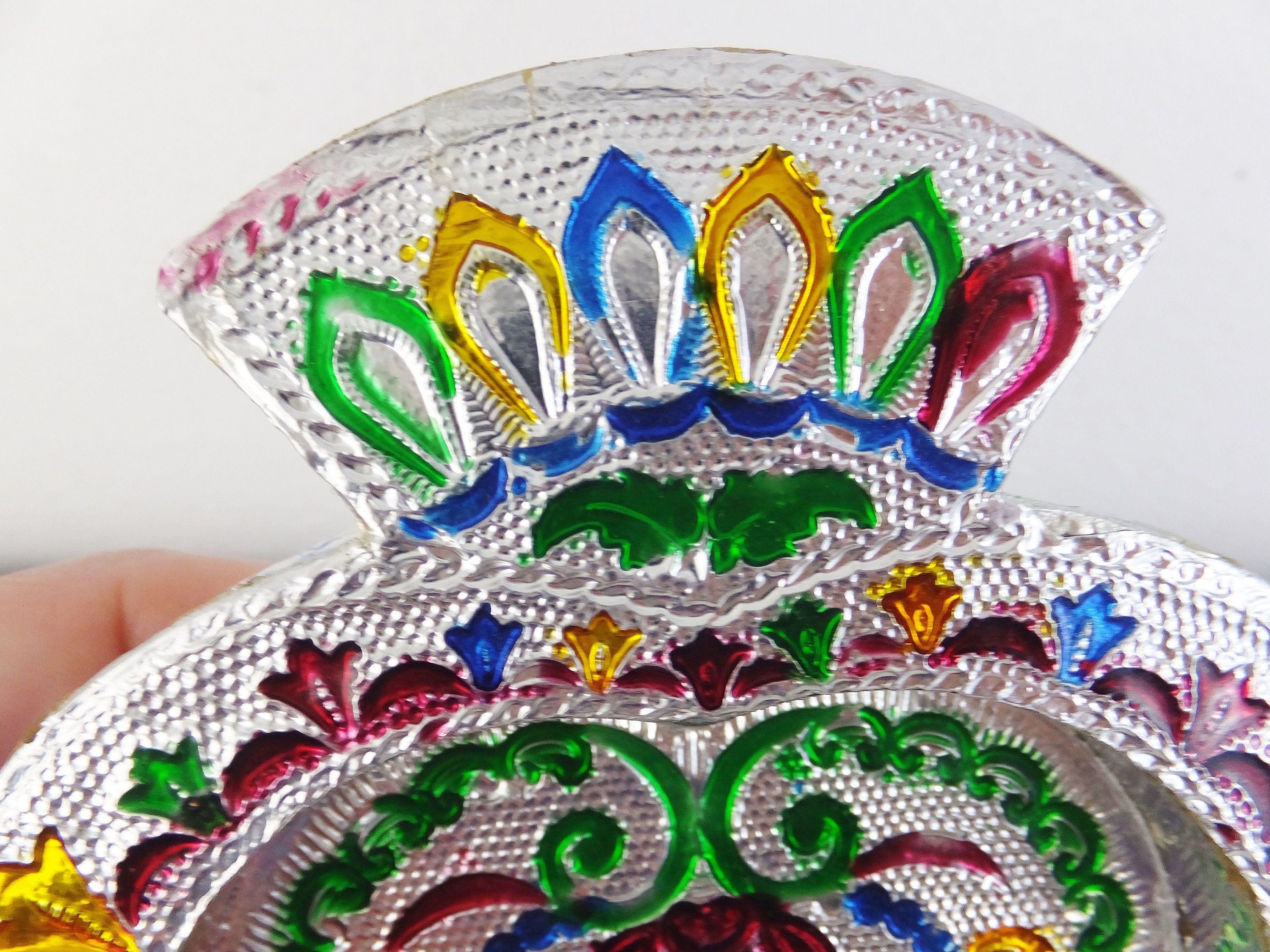 Home & Living Home Décor Colorful Meenakari Style Indian Metal Tray ...