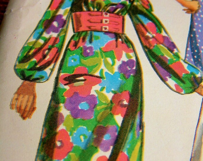 Mod Dress Pattern 1960's Size 12 Dress Pattern Simplicity 9129 Mod 1970 ...