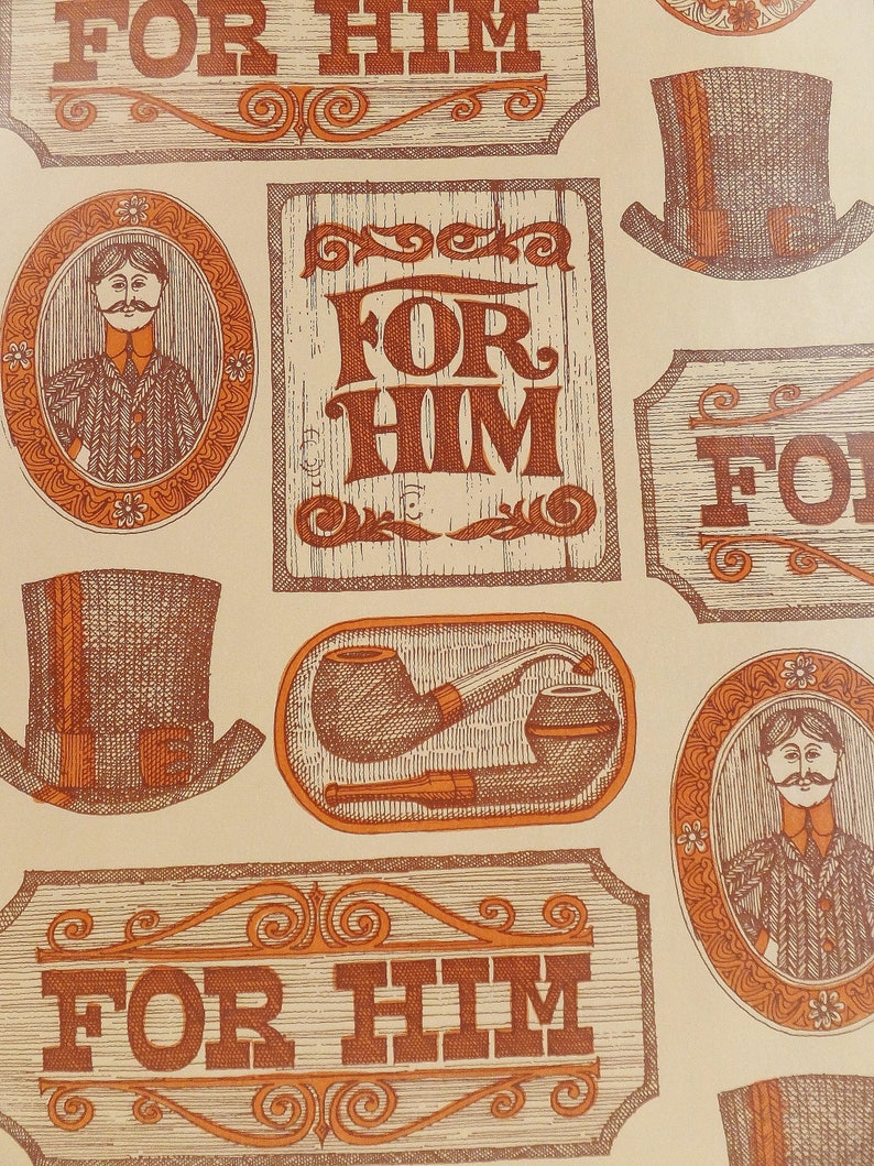Vintage 1960's for Him Wrapping Paper for Men - Etsy