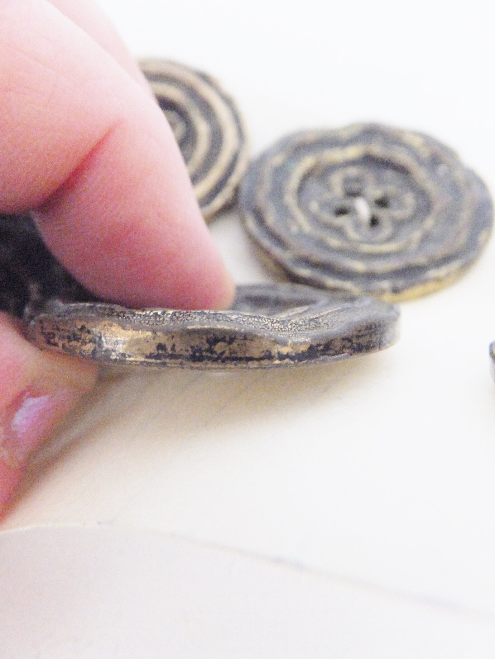 Vintage 1960's Metal Brutalist Buttons 1 3/8 Buttons 1 1/8 Buttons ...