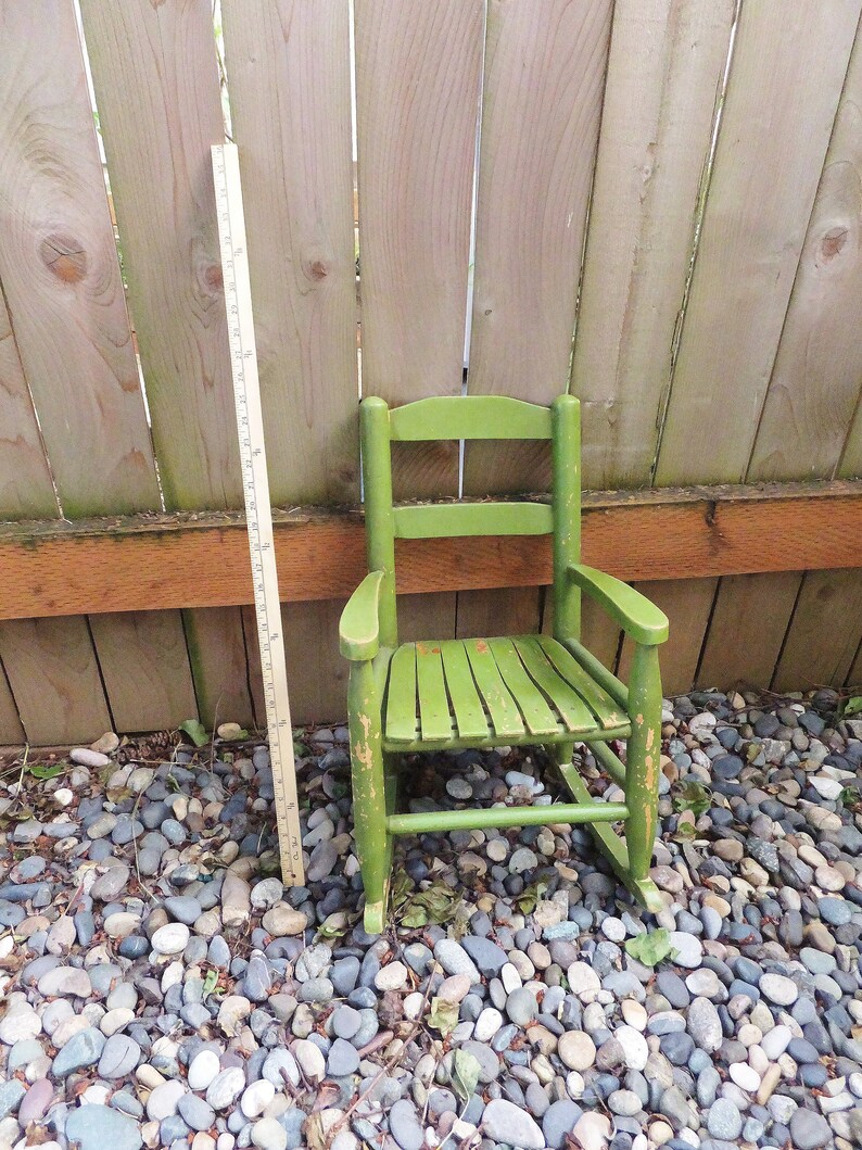 Vintage Green Children's Rocking Chair Nursery Rocking - Etsy