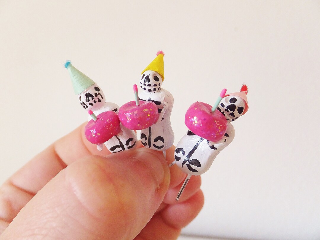 Birthday Mini Dia De Los Muertos Figurine Mexican Inspired Miniature ...