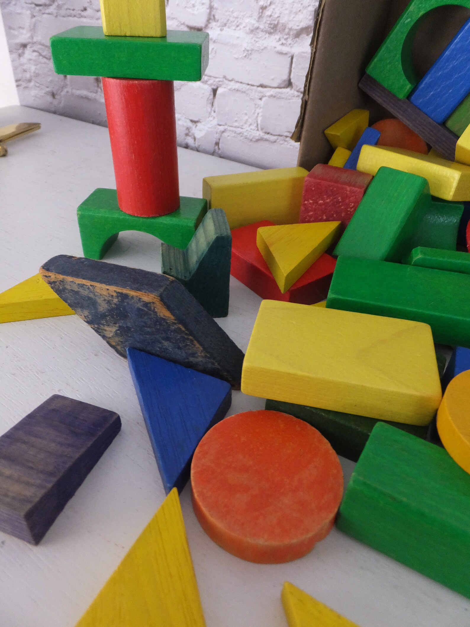 Vintage Wooden Building Blocks Vintage Kids Building Toy - Etsy