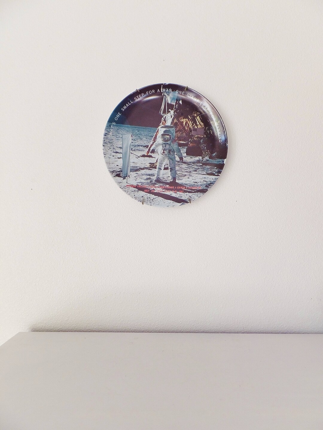 Vintage Moon Landing Souvenir Plate Melamine Plate Apollo Moon Landing ...