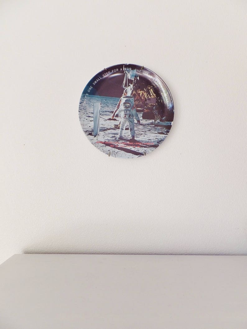 Vintage Moon Landing Souvenir Plate Melamine Plate Apollo Moon - Etsy