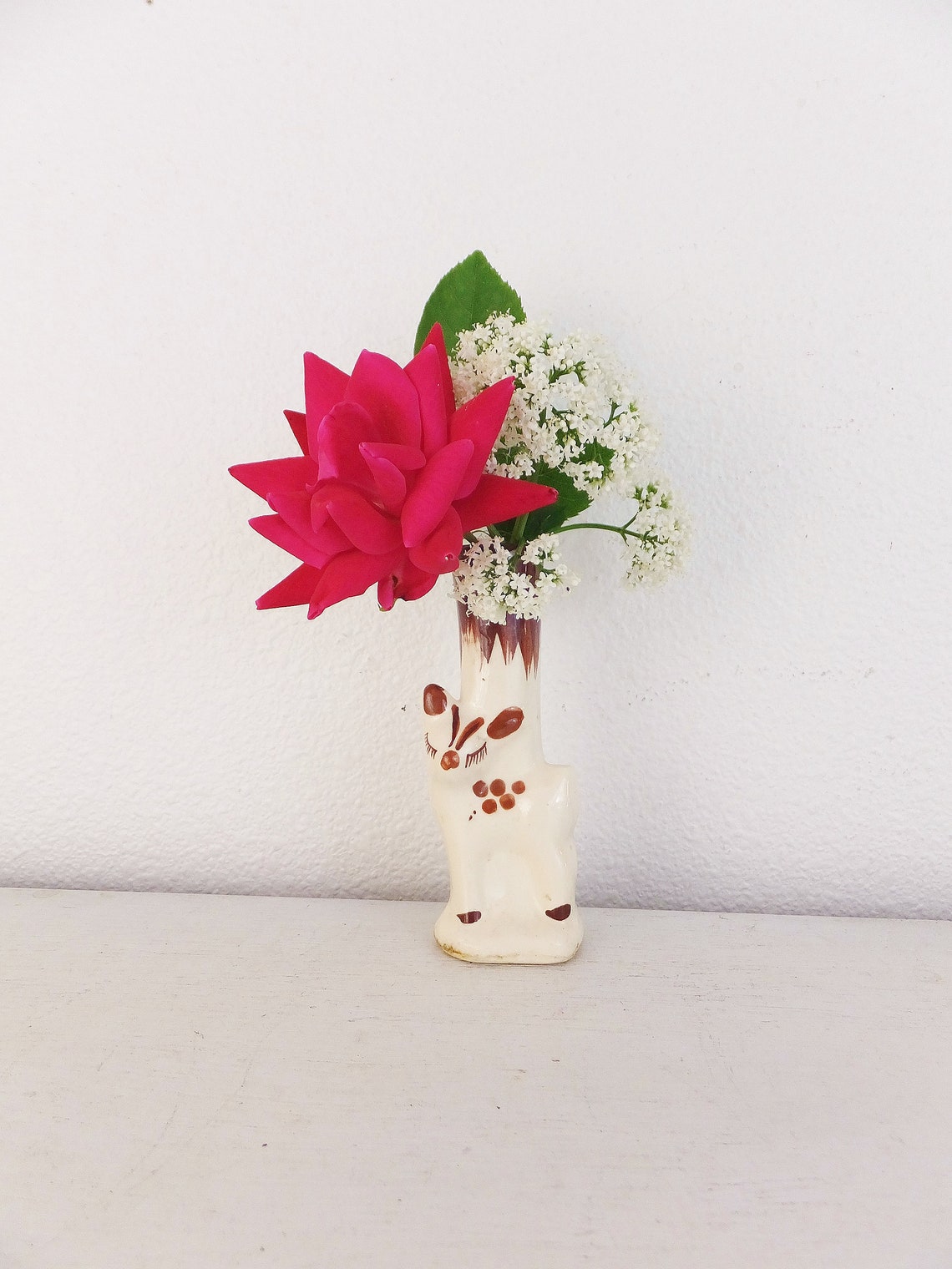 Vintage Deer Vase Single Stem Flower Vase Vintage 1920's | Etsy