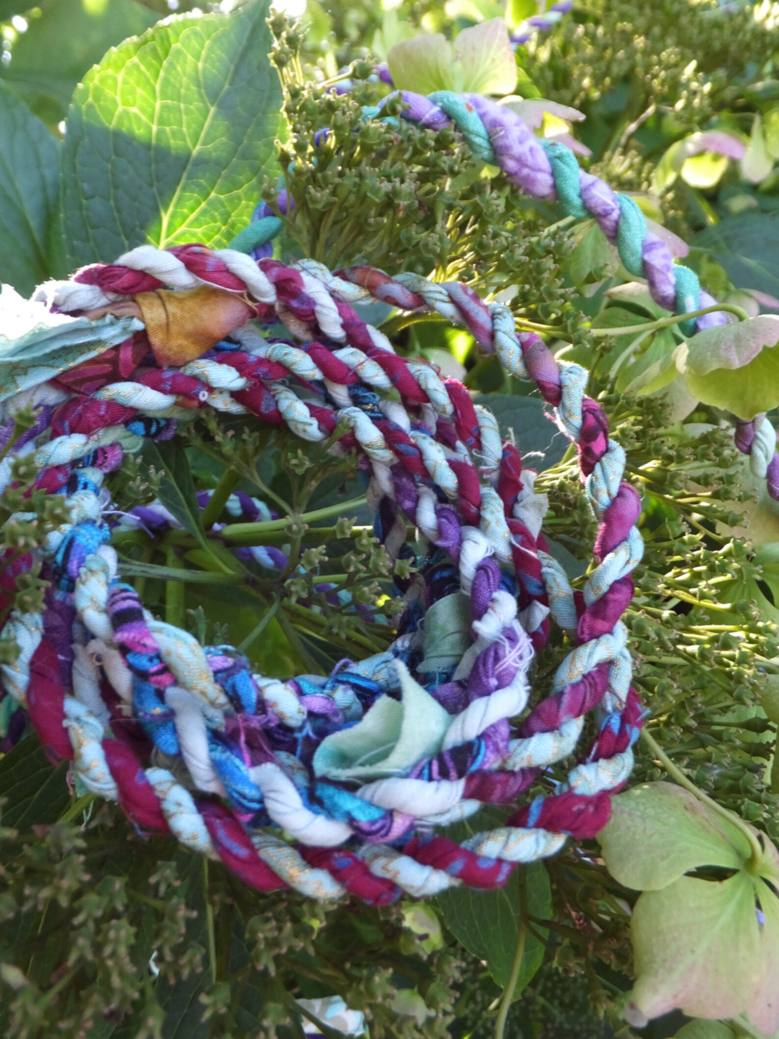 Aqua & Purple Rope Garland Decoration Decor Garland 6 ft long | Etsy