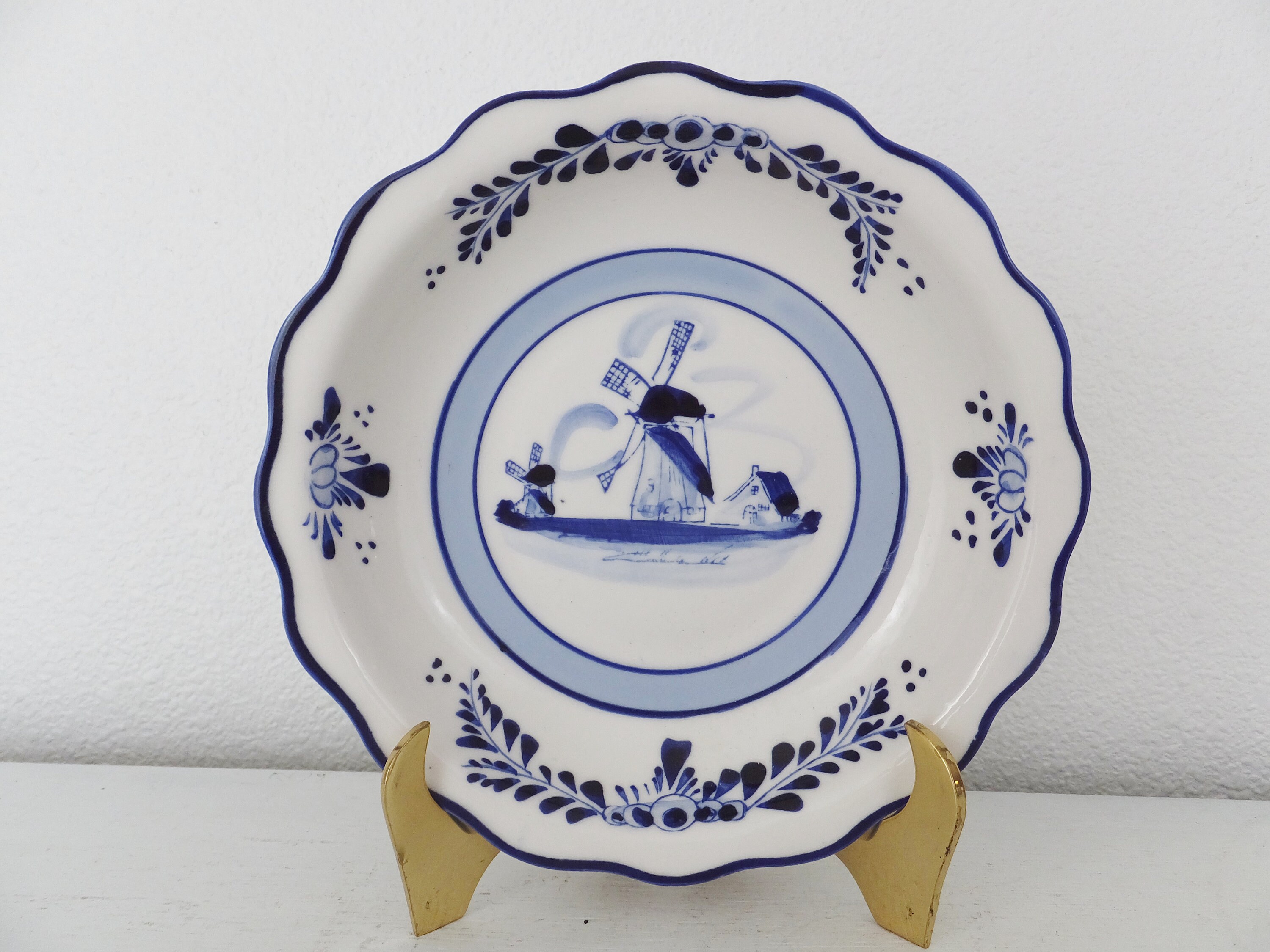Small Vintage Delft Bowl Delft Dish with Crown Mark Hand | Etsy