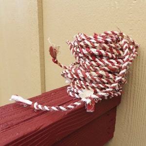 Red & White Rope Garland Rustic Candy Cane Christmas Tree Decoration 6 ...