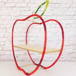 Cute Red Apple Shelf Decorative Shelf Fruit Decor Kids Room Shelf Gift ...