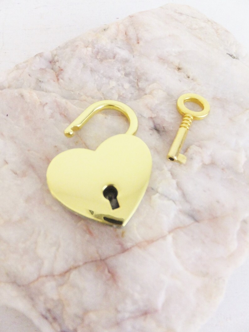 Heart of Gold Padlock Lovers Lock Love Lock Gold Heart Lock - Etsy