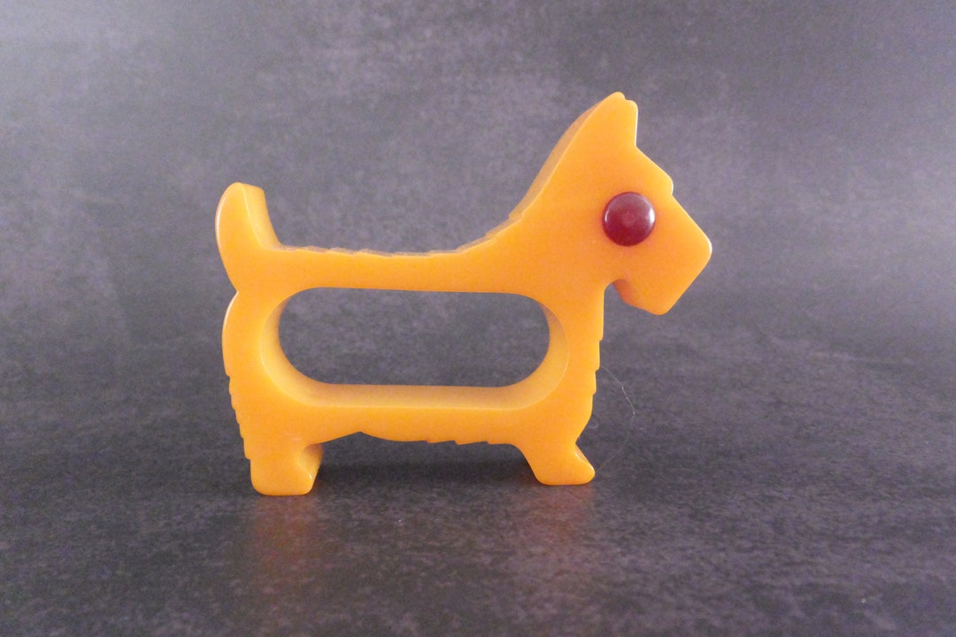 RARE Antique Bakelite Scottie Dog Vintage Baby Toy Scottish Terrier ...