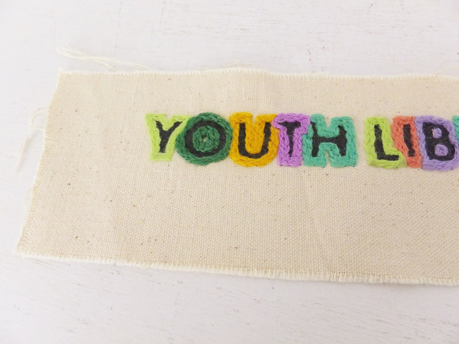 Youth Liberation Patch With Colorful Crewel Embroidery Large - Etsy