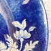 Antique Spongeware Plate Blue & White Floral Plate Hand Painted ...