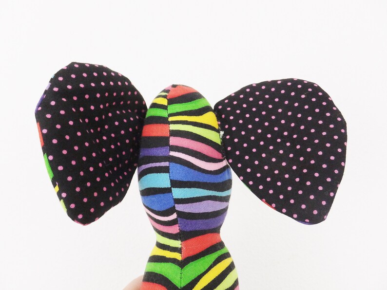 Colorful Elephant Plushie Elephant Plush Nursery Pachyderm - Etsy