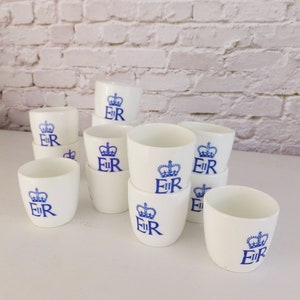 Vintage British Cups Ceramic Shot Glasses Tea Cups EIIR Queen of ...