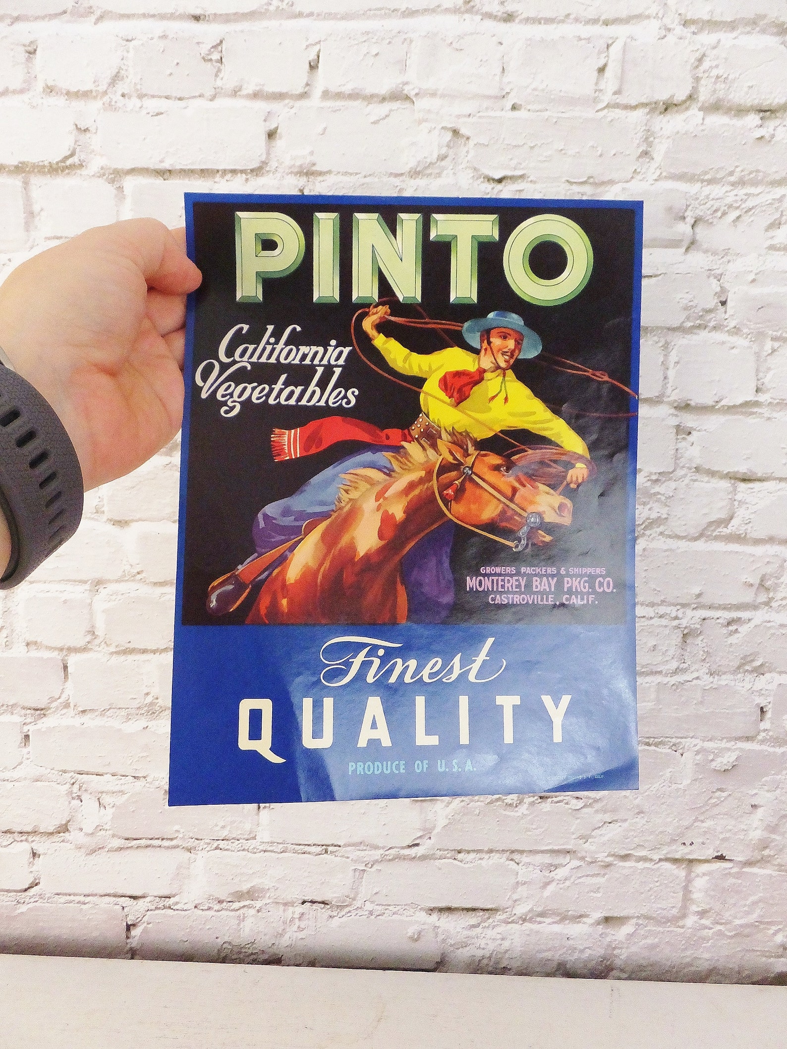 Vintage Crate Label Pinto Fruit Crate Label Vegetable Crate - Etsy
